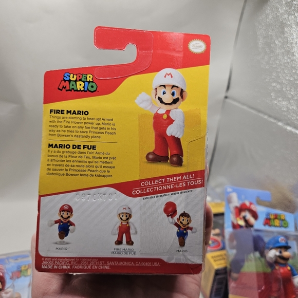Jakks | Toys | 7 Super Mario Bros Yoshi Mario Cappy Fire Ice Figure 25 ...